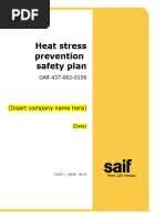 Heat Stress Plan | PDF | Hyperthermia | Dehydration