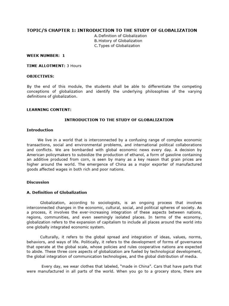 Module 1 6 Gec 005 The Contemporary World | PDF | World Systems Theory | World Trade Organization