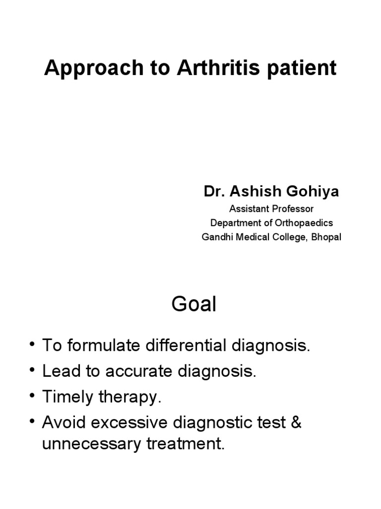 Approach To Arthritis Patient | PDF | Arthritis | Joint
