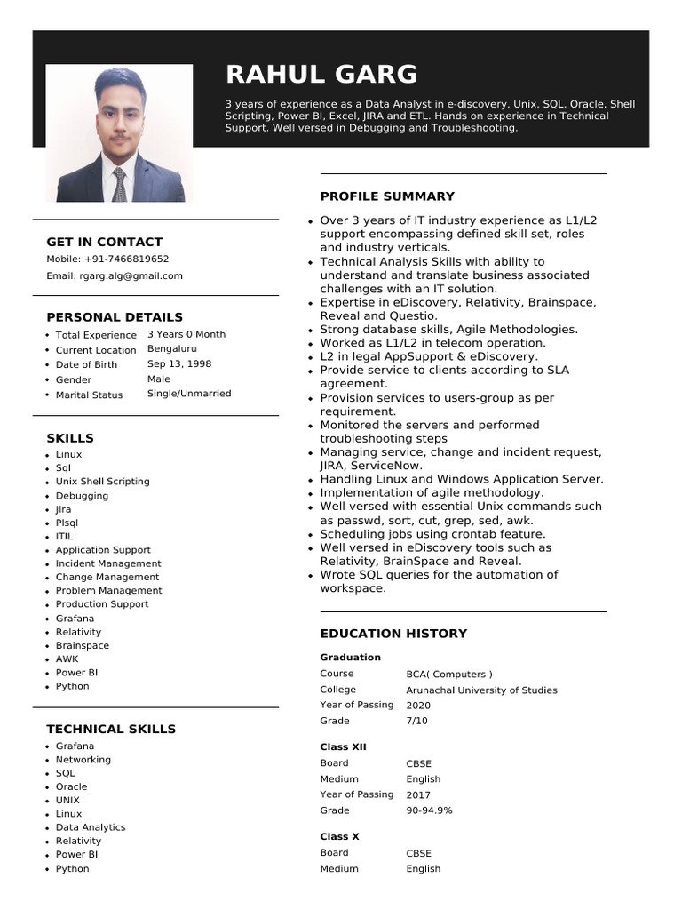 Resume (4) | PDF | Databases | Sql