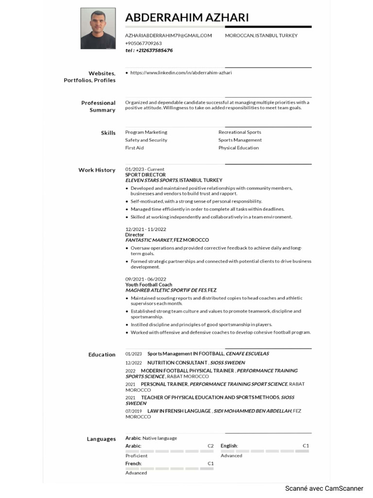 Cv.. Abderrahim Azhari | PDF