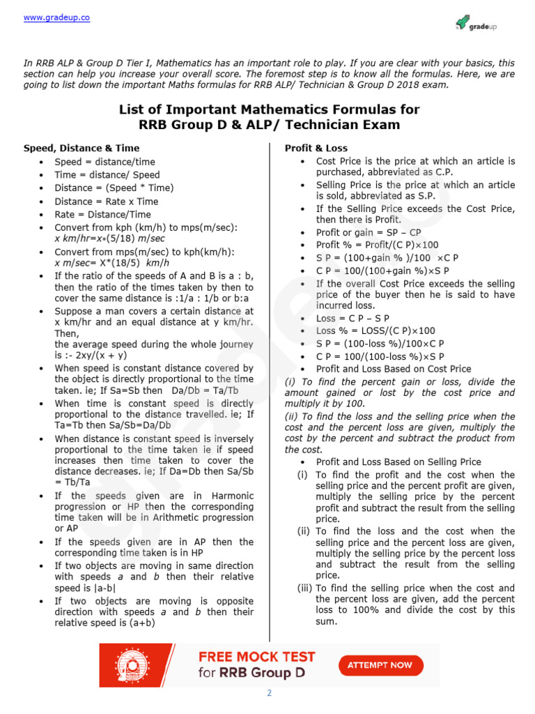 Maths Formulas List-watermark (1).PDF-41_removed | PDF | Area | Circle