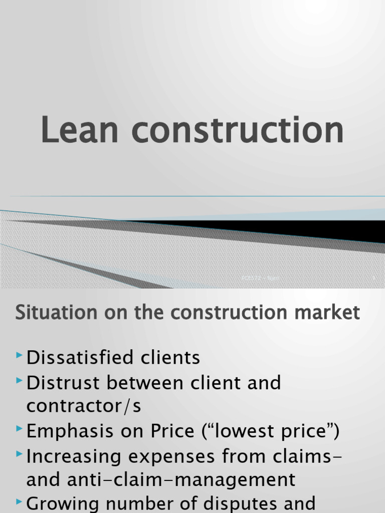 Lean Construction Pdf Lean Manufacturing Supply Chain