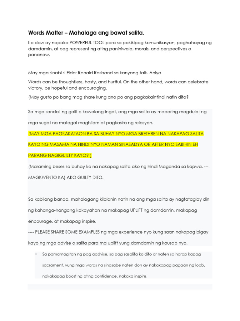 Words Matters 2 - Text | PDF