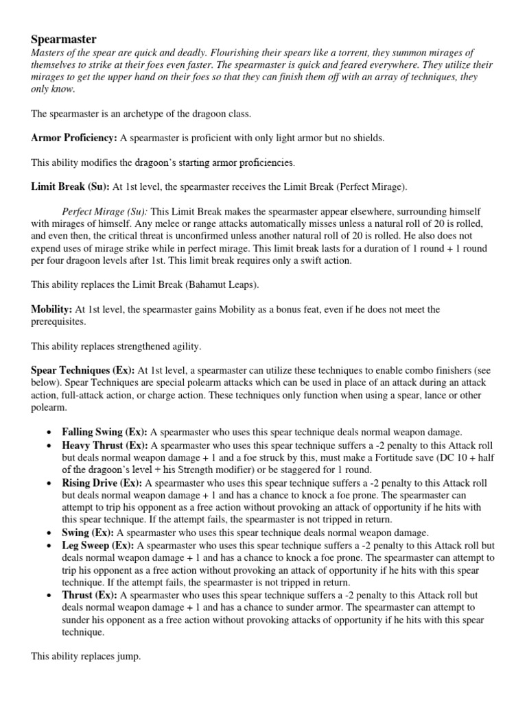 Spearmaster | Download Free PDF | Spear