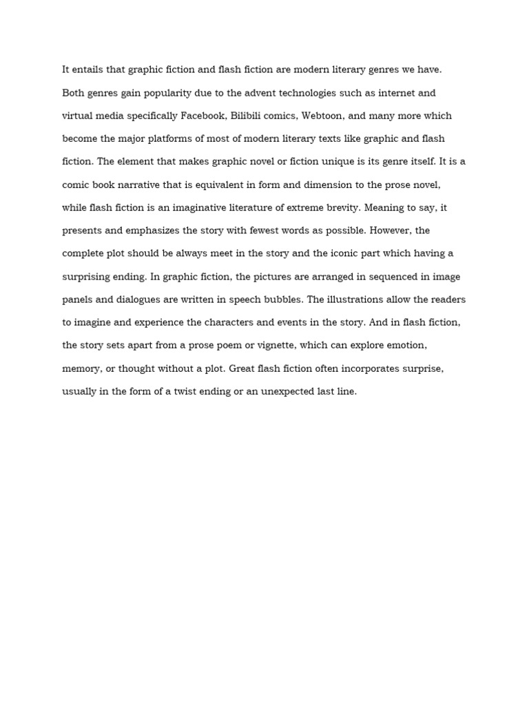 Exploring Graphic and Flash Fiction | PDF