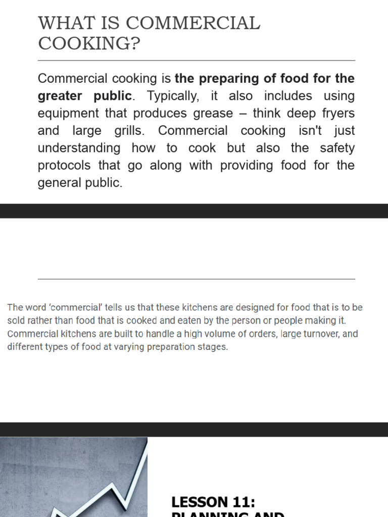 Understanding Commercial Cooking Basics | PDF