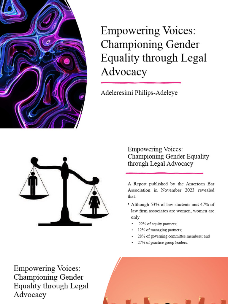 Gender Equality in Legal Advocacy | PDF | Law Firm | Lawyer
