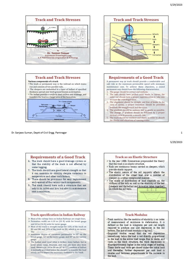 Track Stresses in Railway Engineering | PDF | Bending | Stress (Mechanics)