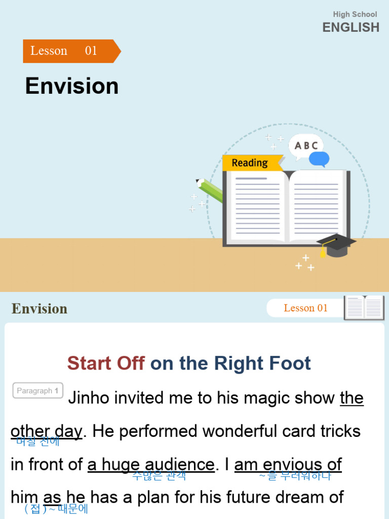 비상교육 고등 영어 1 수업 PPT Reading | PDF | Magic (Illusion)