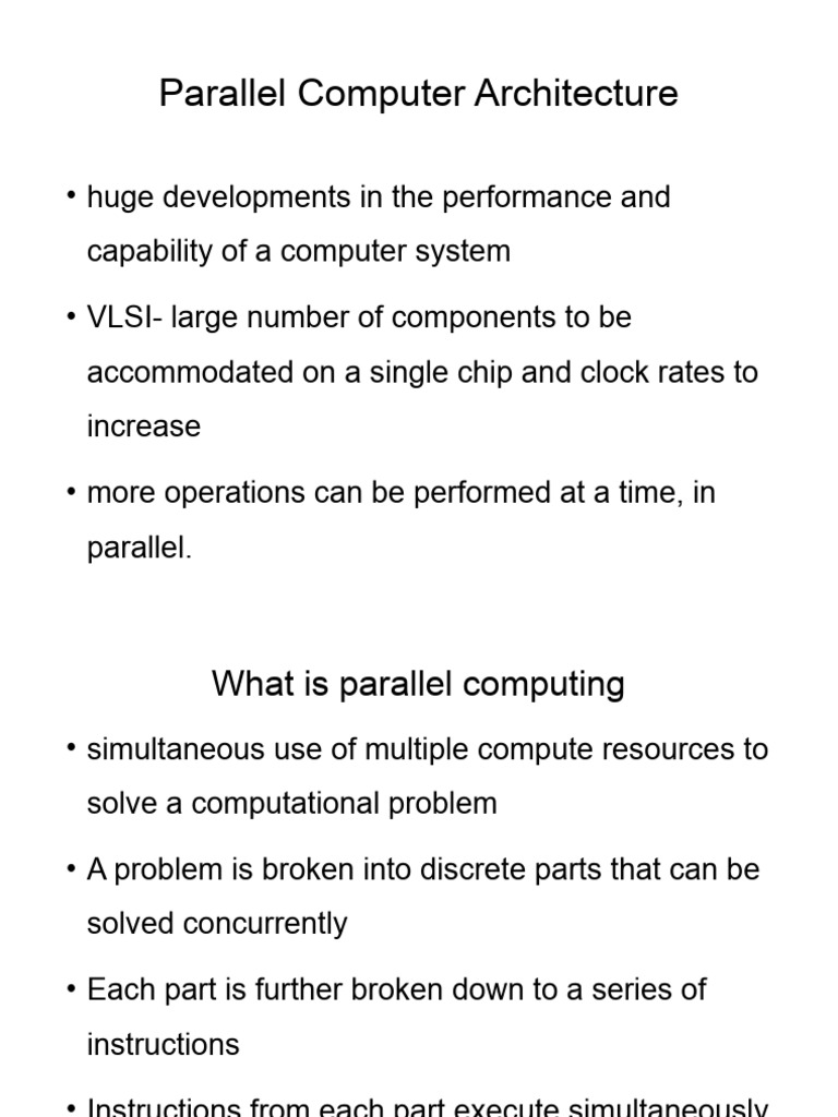 Parallel Computer Architecture | PDF | Computers