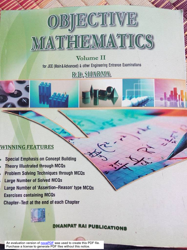 RD Sharma Objective Mathematics For JEE Main & Advance Vol2 | PDF