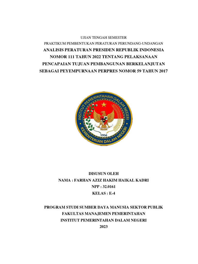 Farhan Aziz - Ujian Tengah Semester Praktikum Perundangan | PDF | Ilmu Sosial