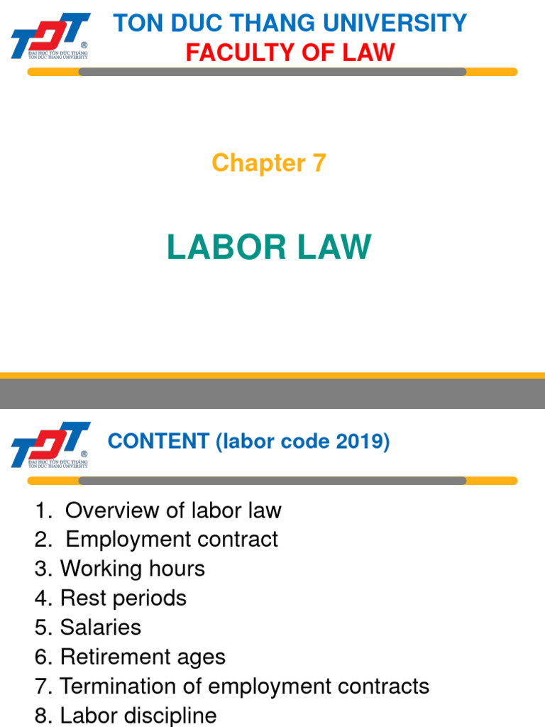 Chapter 7 - Labor Law | PDF | Employment | Labour Law