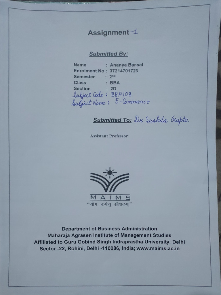 EC assignment 1 | PDF | Business