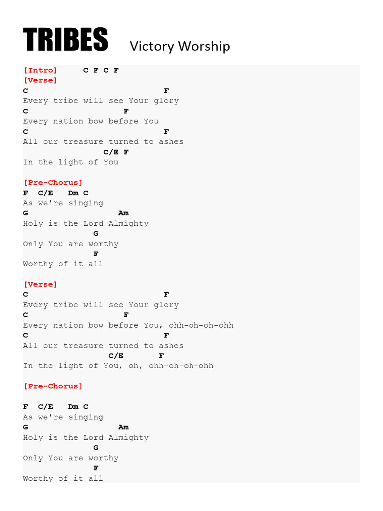 TRIBES Victory Worship | PDF | Song Structure | Musical Forms