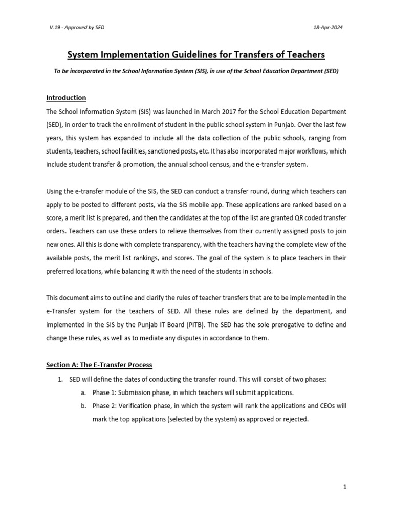 Transfer Rules | PDF | Phases Of Clinical Research