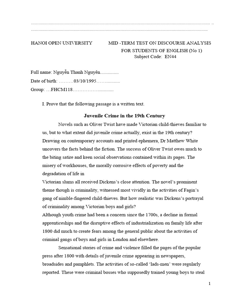 PhânTíchDiễnNgôn | PDF | Oliver Twist