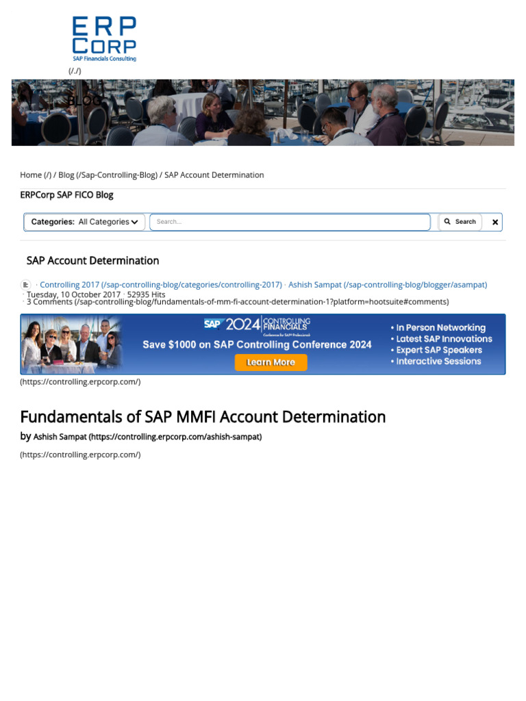 SAP Account Determination - ERPCorp SAP FICO Blog | PDF | Debits And ...