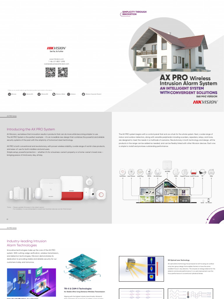 AX PRO Brochure - 868 | PDF | Security Alarm | Wi Fi
