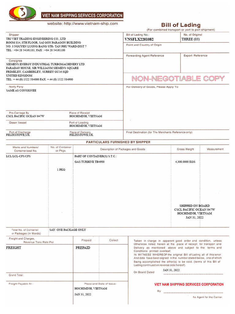2 HBL - VNSFLX2201082 | PDF