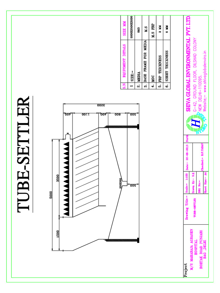 Fabrication Dwg for Tubesettler-model | PDF