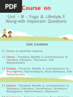 Physical Education Class 12 Important Questions Chapter 3 Yoga and Lifestyle | PDF | Asana ...