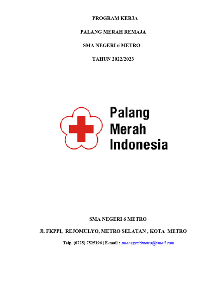 Program Kerja PMR SMA Negeri 6 Metro | PDF | Karier & Perkembangan
