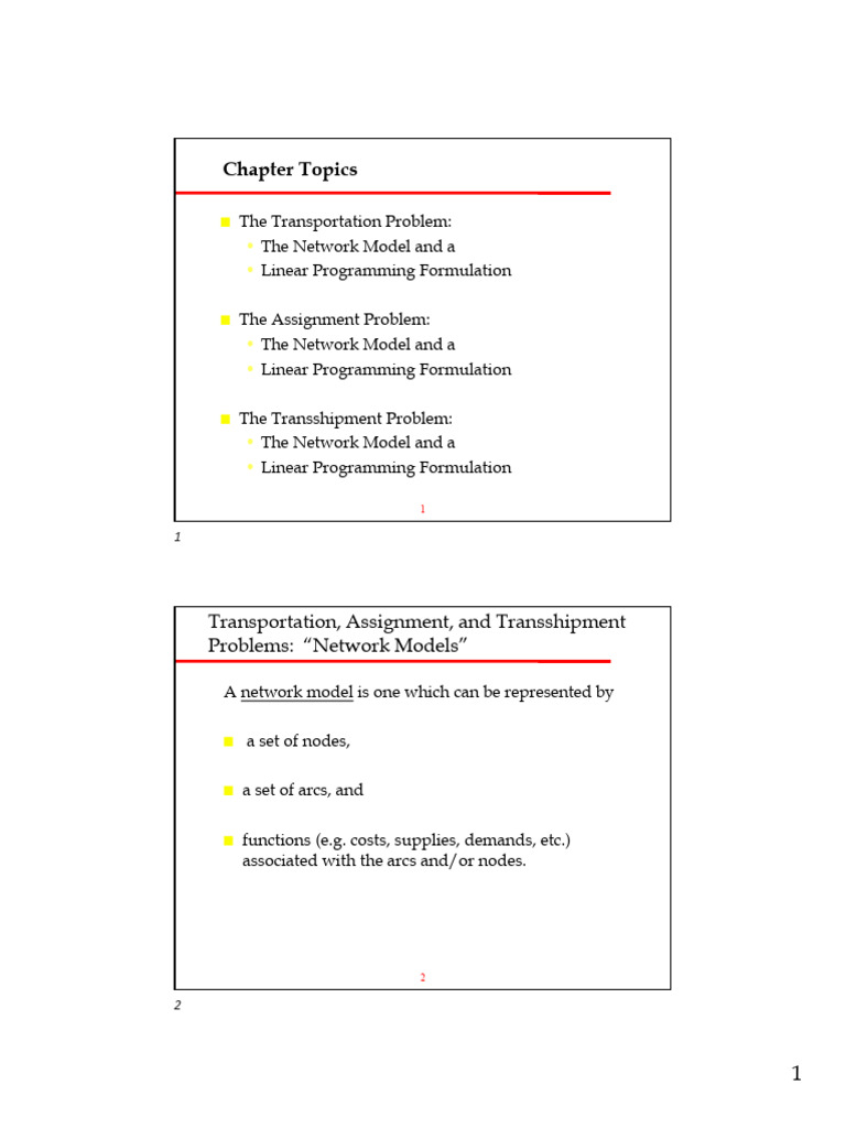 Lecture 5 - Network Models-Part-1 (2021) - Student | PDF | Linear Programming | Barrel (Unit)