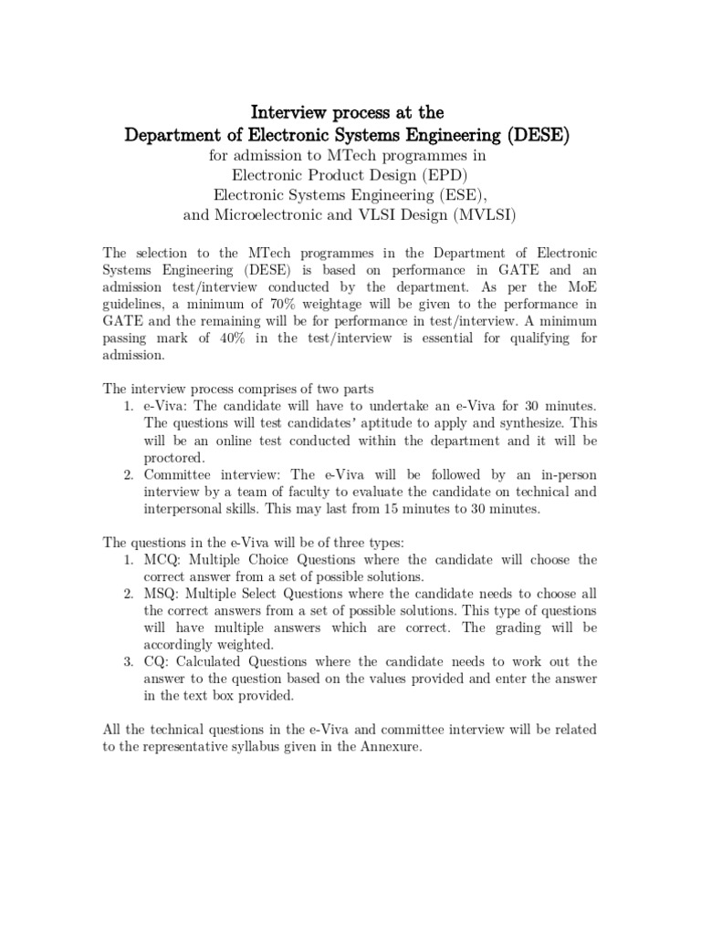Interview Process of IISC Bangalore For ECE Specialization | PDF | Mathematical Analysis | Integral