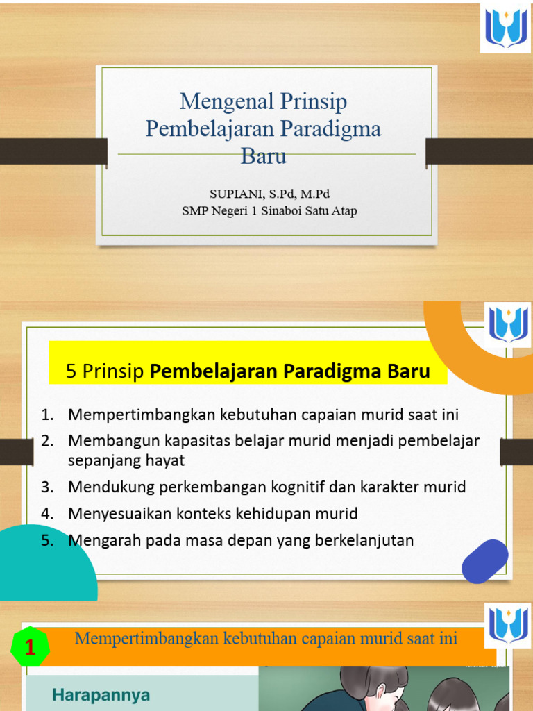 1.mengenal Prinsip Pembelajaran Paradigma Baru | PDF | Karier ...