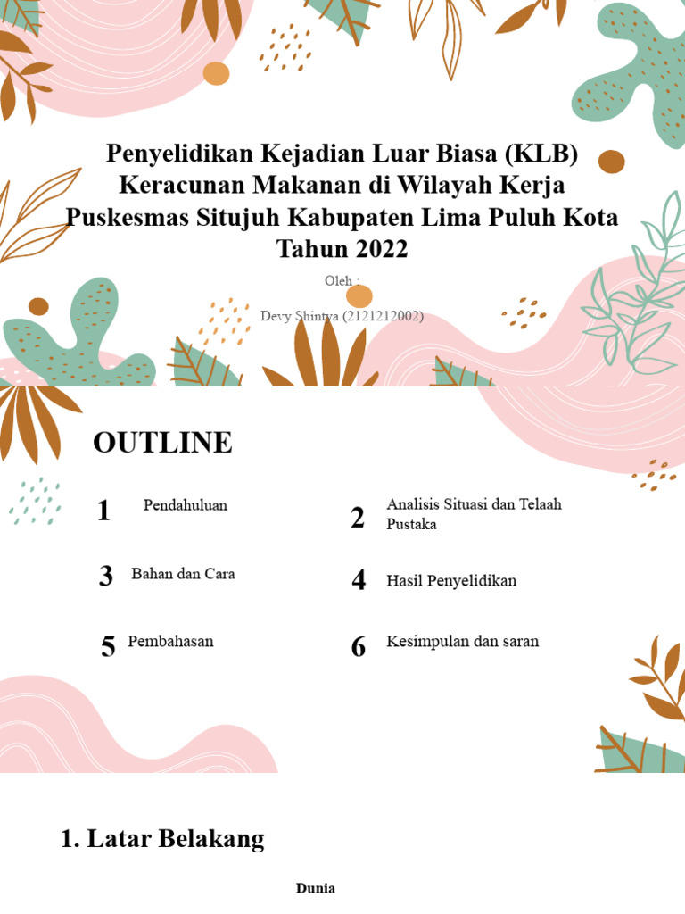 KLB Keracunan Makanan | PDF KLB Keracunan Makanan | PDF