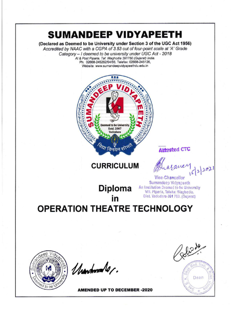 Diploma Operation Theatre Technology | PDF | Thorax | Inflammation