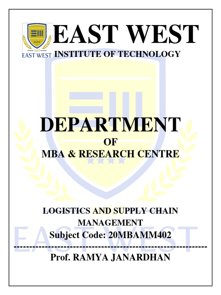 LSCM 1 To 6 | Download Free PDF | Supply Chain | Supply Chain Management