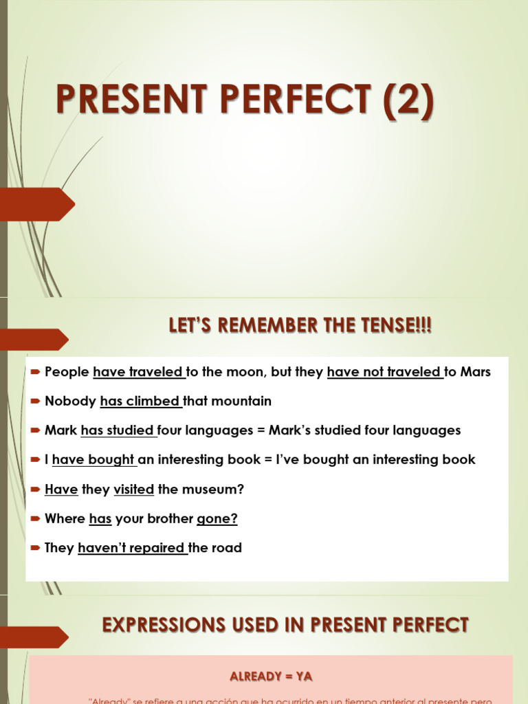 Present Perfect 2 | PDF | Linguistics