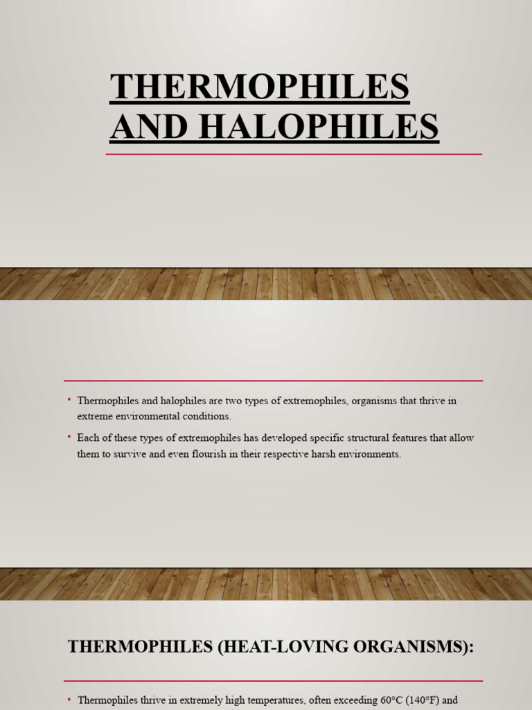 Thermophiles and Halophiles | PDF | Cell Membrane | Cell (Biology)