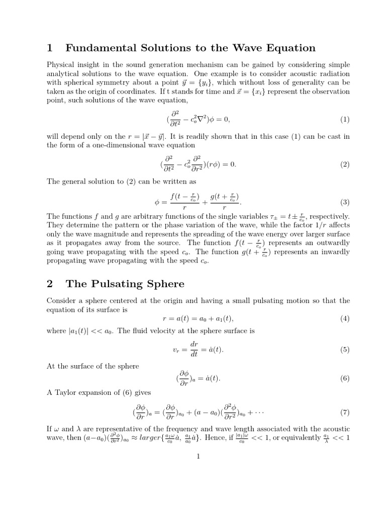 Fundamentals W | PDF | Waves | Wave Equation