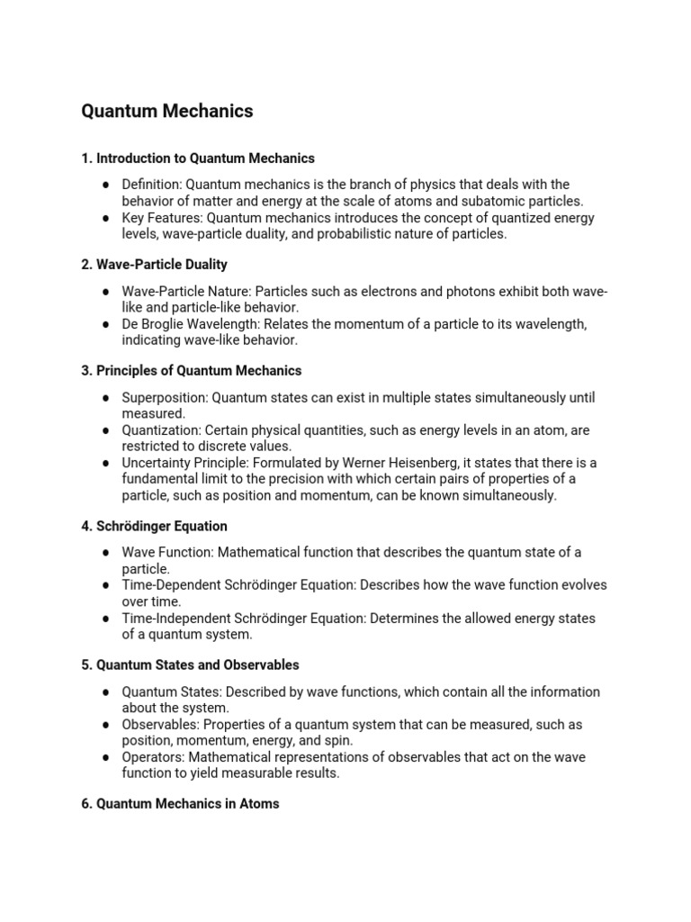 Quantum Mechanics | Download Free PDF | Quantum Mechanics | Wave Function
