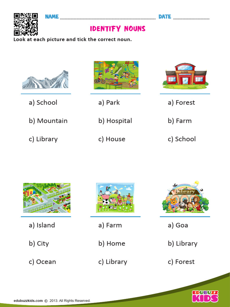 Identify Nouns Through Pictures | PDF