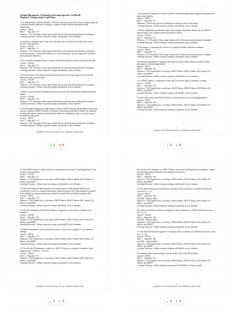 David sm14 TB 06 - Compress | PDF | Strategic Management | Swot Analysis