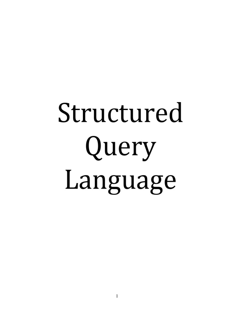 Sql Notes Pdf Sql Relational Database 1457