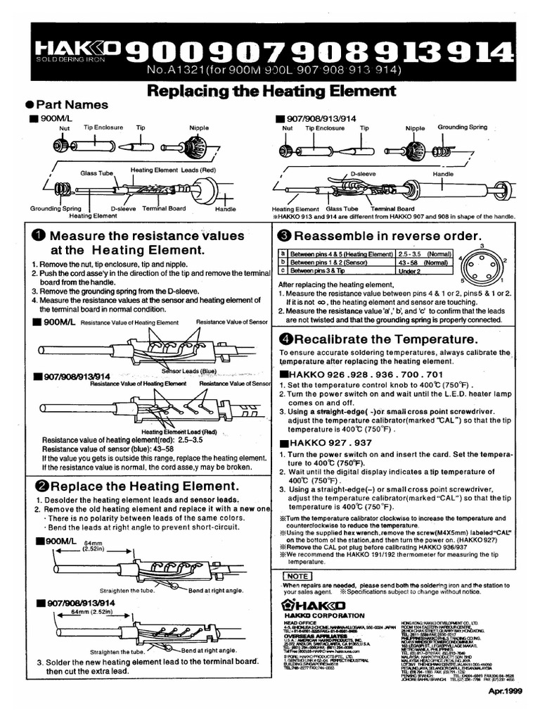 Hakko 907 Documentation (English) | PDF