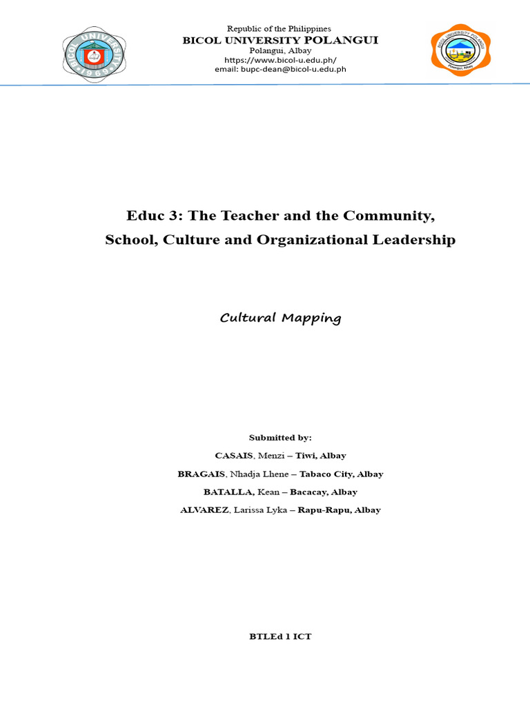 EDUC3 CulturalMapping GROUP2 | PDF | Foods