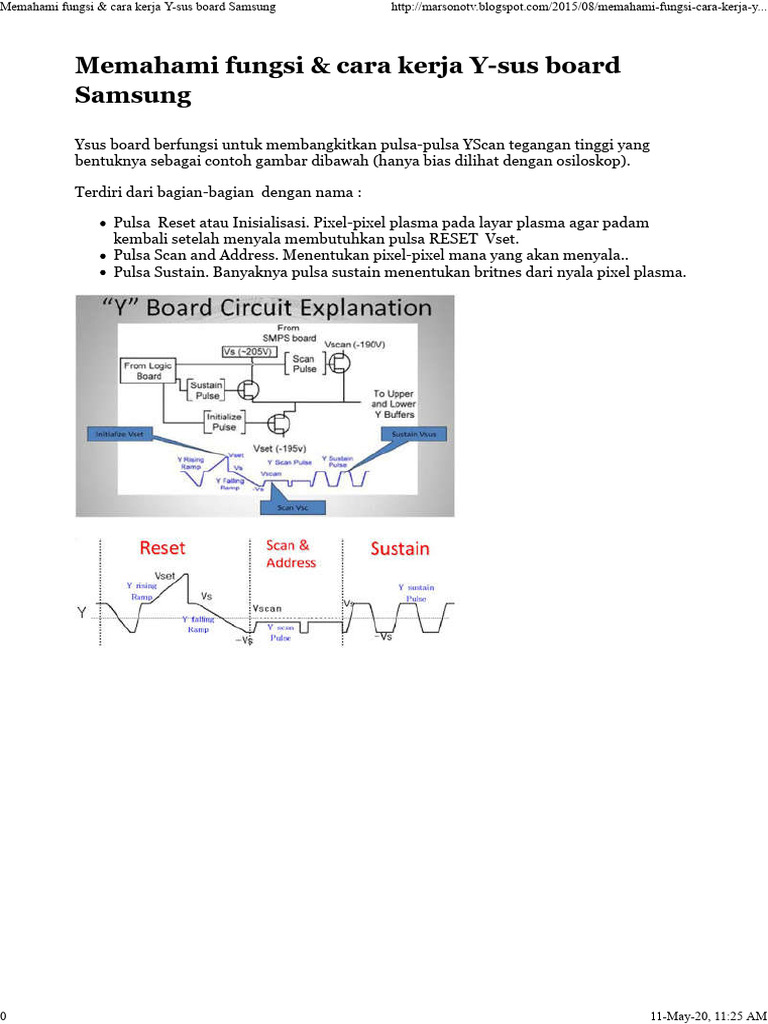Memahami fungsi & cara kerja Y-sus board Samsung | PDF