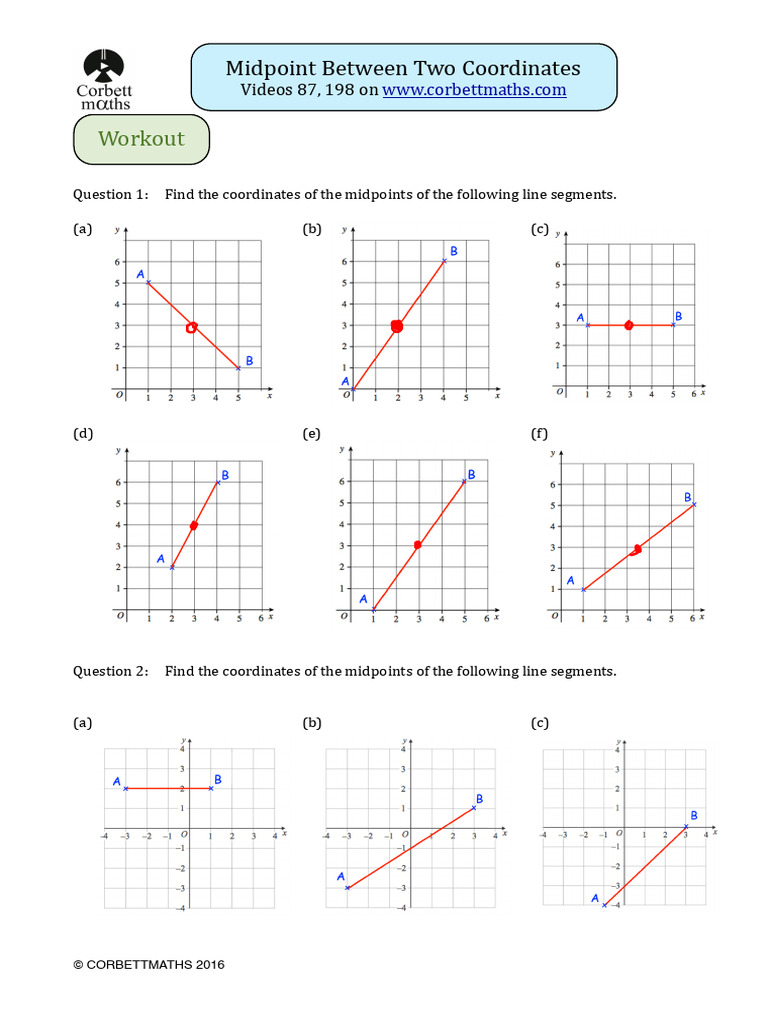 Midpoint of A Line PDF | PDF | Triangle Geometry | Euclidean Geometry