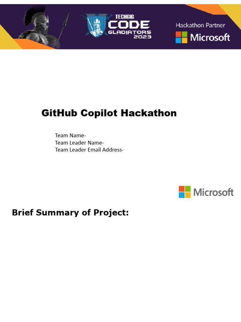 CG23-Github Copilot U Hackathon | PDF | Art | Technology & Engineering