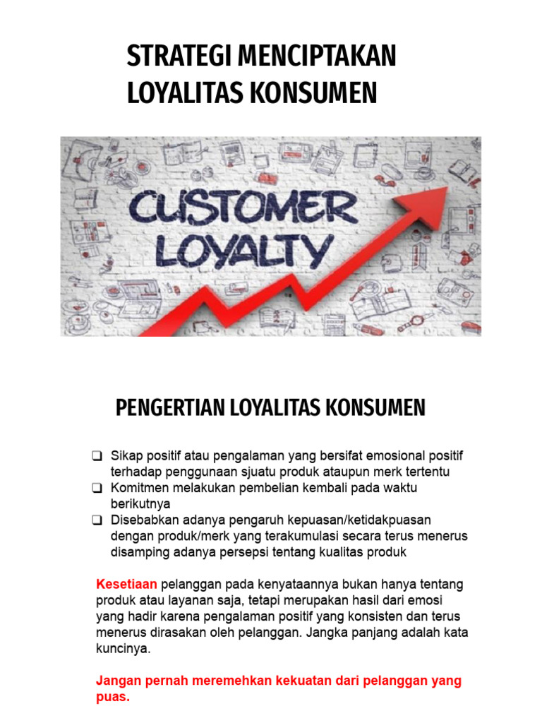 Strategi Membangun Loyalitas Konsumen | PDF