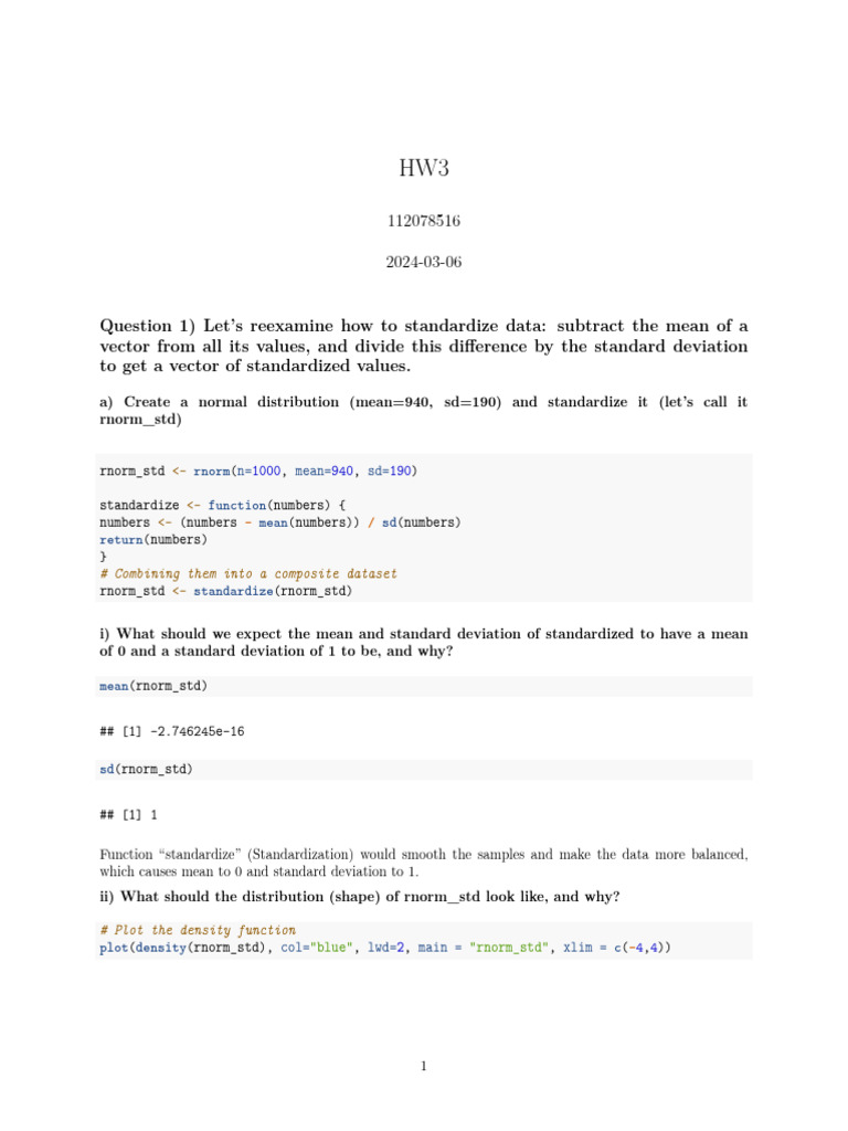 Bacs HW3 | PDF | Statistical Analysis | Teaching Mathematics