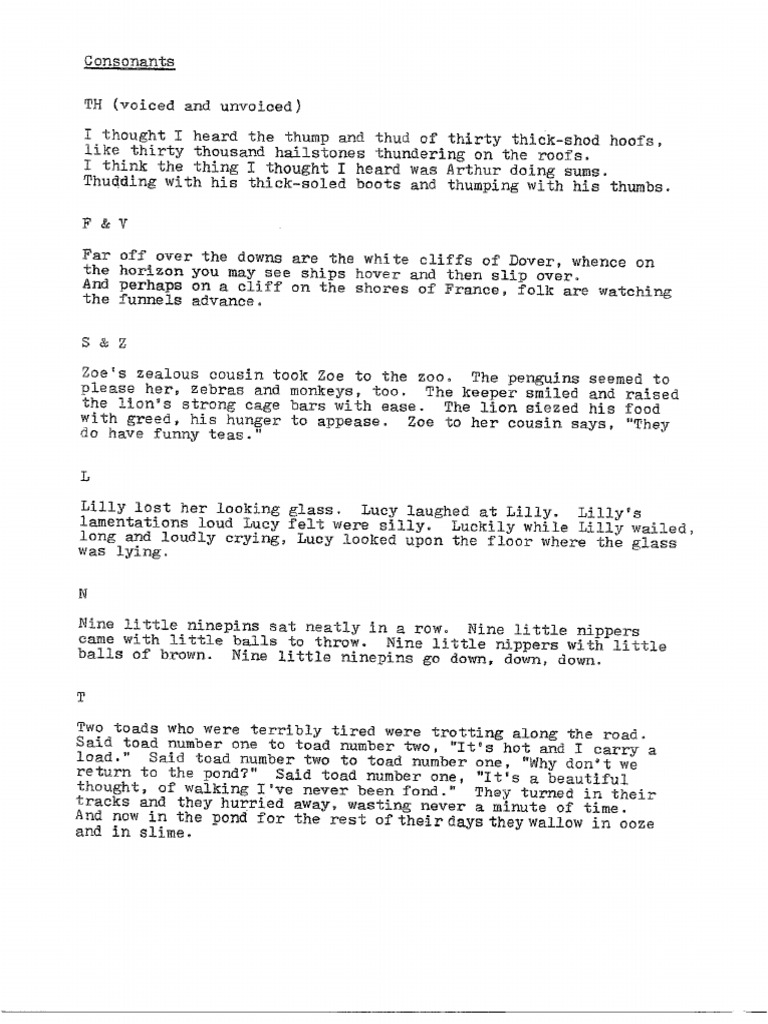 ConsonantTH SZ LNT | PDF