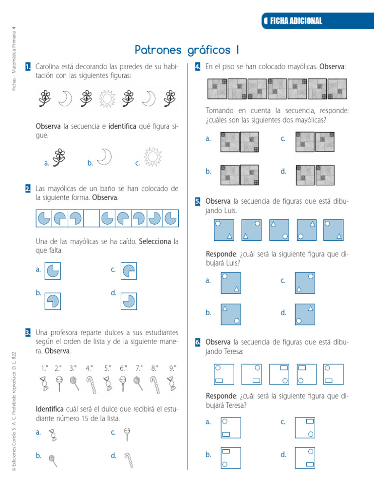 Patrones Gráficos para Primaria 4 | PDF